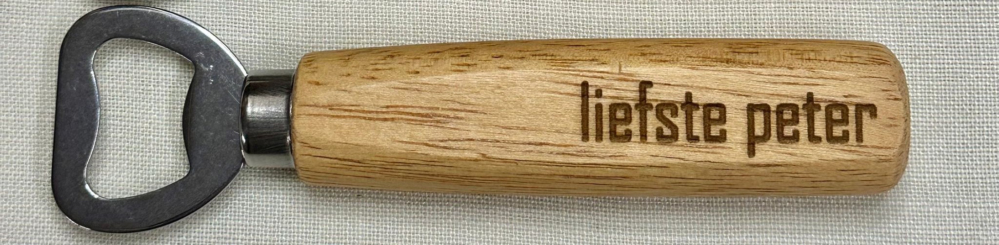 Houten flesopener - Created Loppem